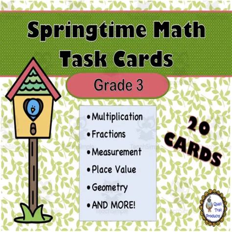 Grade 3 Springtime Math Task Cards By Teach Simple