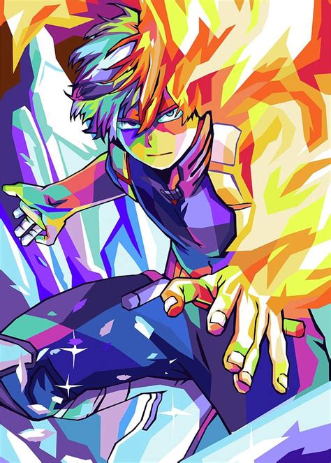 Todoroki Shoto Digital Art By Denji Chainsaw Pixels
