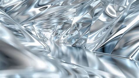 Abstract Silver Metallic Texture With Reflective Surfaces Stock Illustration Illustration Of