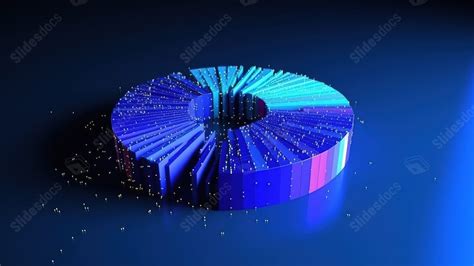 무료 파란색3d 렌더링의 원 데이터 그래프를 통해 데이터 분석 및 웹 분석의 포괄적인 표현 Ppt 배경 Slidesdocs