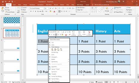 How To Make Jeopardy On PowerPoint Presentation