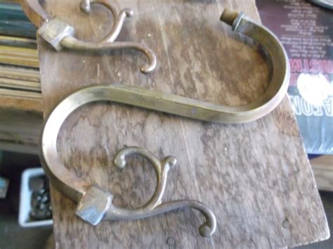 Lot Of Four Solid Brass Chadelier Arms Vintage Lighting Parts Etsy