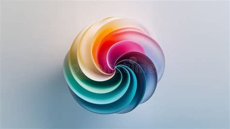 Colorful Gradient Swirl Creating Abstract Circular Pattern Stock