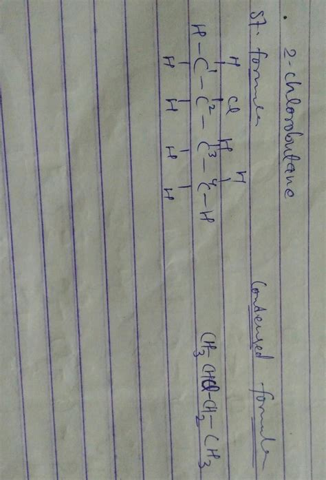 S 2 Chlorobutane Structure