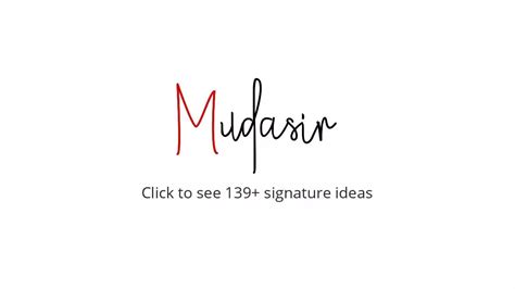 Mudasir Name Signature Stylish Signature Ideas Nice Handwriting