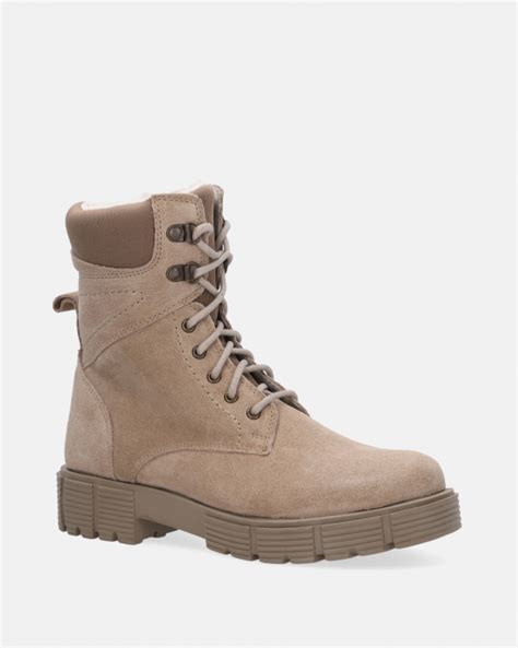 BeŻowe Botki Z Zamszu Roxy 04 Beige Sklep Z Butami Online Venezia