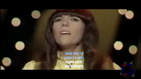 The Carpenters Rainy Days And Mondays With Lyrics Youtube
