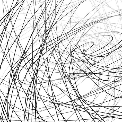 Random Squiggly Squiggle Intersecting Lines In Chaotic Style A Stock