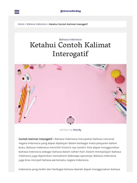 Ketahui Contoh Kalimat Interogatif Pdf