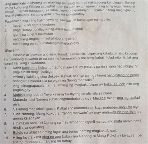 Halimbawa Ng Salawikain At Sawikain Maikling Kwentong Sawikain Ppt