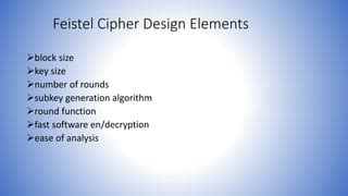 Information And Network Security Feistel Cipher PPTX Programming Languages Computing