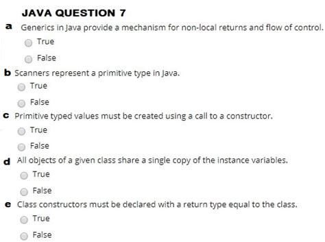 Solved Java Question 7 A Generics In Java Provide A