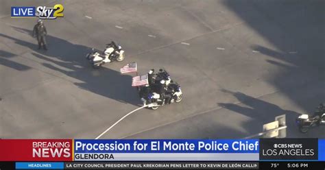 Officers Hold Procession For El Monte Police Chief Cbs Los Angeles