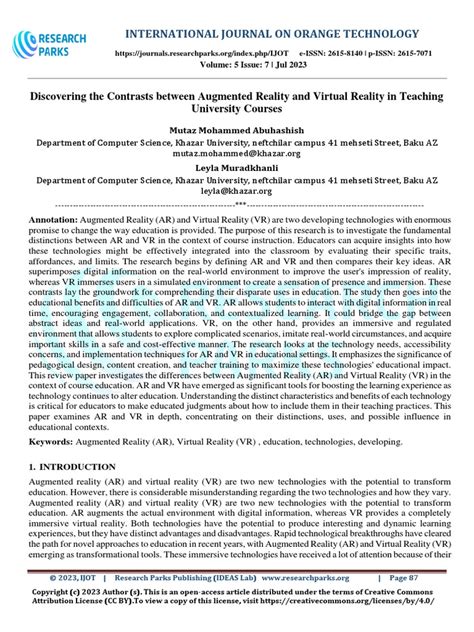 discovering the contrasts between augmented reality and virtual reality