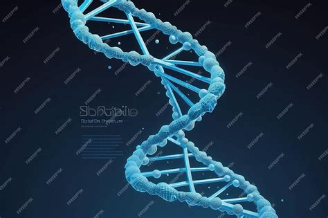 Premium Photo Isometric Digital Dna Structure In Blue Background Science Concept Dna Sequence