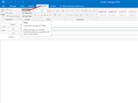 How To Change Or Convert Outlook Email To HTML In Windows