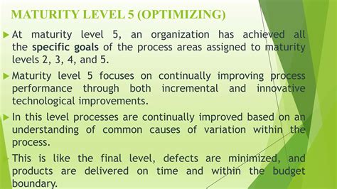 Capability Maturity Model Integration Cmmi Pptx