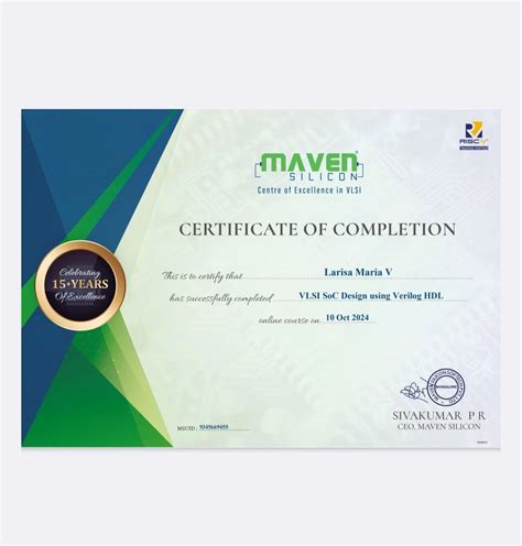 vlsi verilog continuouslearning mavensilicon larisa maria v