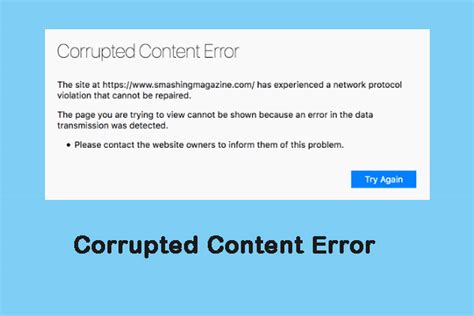 What To Do When You Encounter The Corrupted Content Error MiniTool