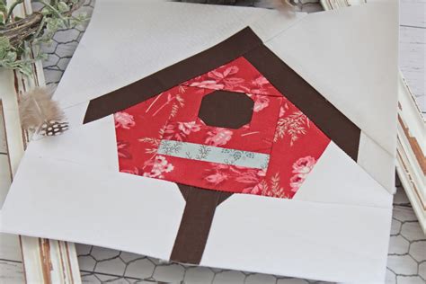 Bird House Quilt Block Pdf Pattern Four Block Sizes Threadbare