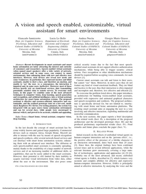 a vision and speech enabled customizable virtual assistant for smart