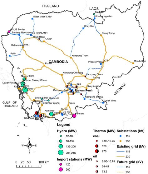 Main Generation And Transmission Components Of The Cambodian Power Download Scientific Diagram