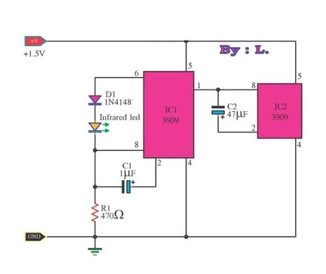 Infrared Transmitters Using Lm3909 Amplifier Circuit Schematic Projects