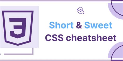 Short And Sweet Css Cheatsheet ️‍🔥 Rdevto