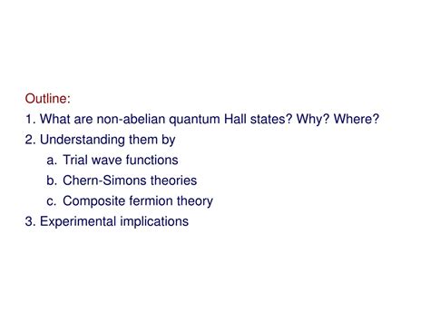Ppt Exploring Non Abelian Quantum Hall States Theory And Experimental Insights Powerpoint