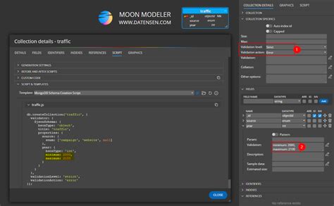 Validation In Mongodb Moon Modeler
