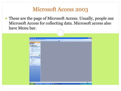 Tutorial Of Microsoft Access 2003 Pptx Databases Computer
