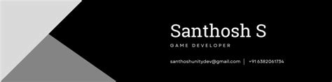 Santhosh S Unity 3d Developer Arvr Enthusiast Building Engaging