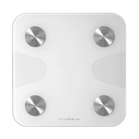 ميزان رقمي ذكي لاسلكي لقياس الوزن والصحة من موماكس أبيض