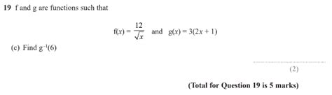 GCSE Maths Inverse Functions Past Paper Questions Pi Academy