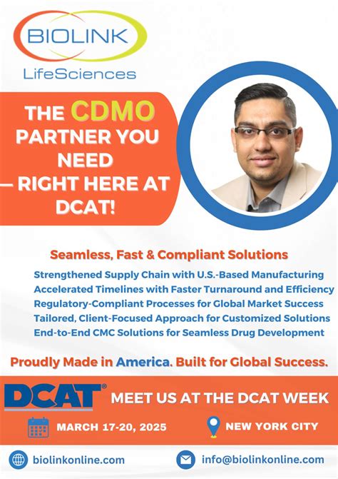 Dcatweek2025 Cdmo Pharmaceuticals Innovation Drugdevelopment Networking Biotech Biolink