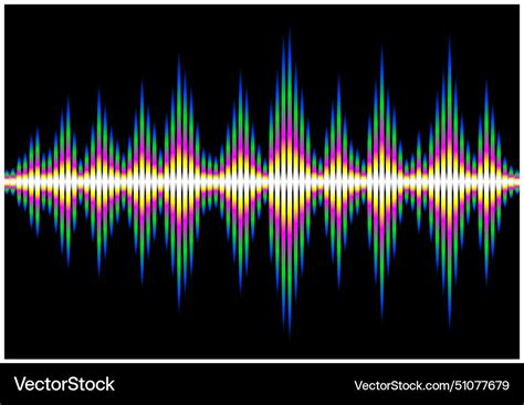 Colorful Music Equalizer Waves Of Sound Royalty Free Vector