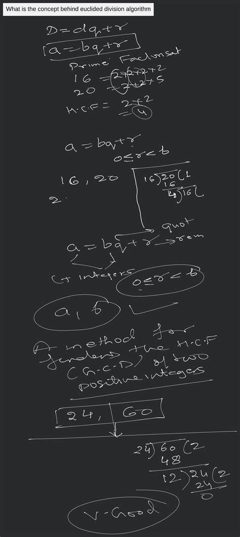 What Is The Concept Behind Euclided Division Algorithm Filo