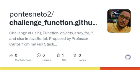 Github Pontesneto2challenge Challenge Of Using Function Objects Array