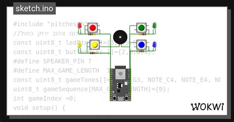 Simon Game Wokwi ESP32 STM32 Arduino Simulator Simon Game Wokwi ESP32 STM32 Arduino Simulator