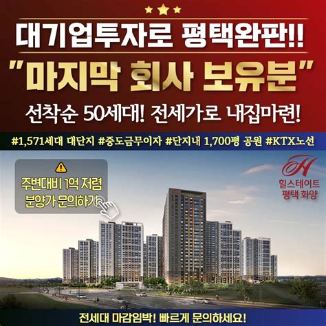 평택 힐스테이트 화양 탑분양