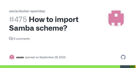 How To Import Samba Scheme Issue 475 Osixia Docker Openldap GitHub