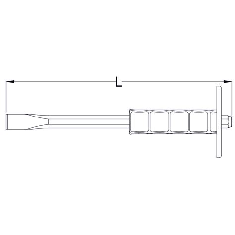 Safety Cold Chisel With Grip Crv 104801