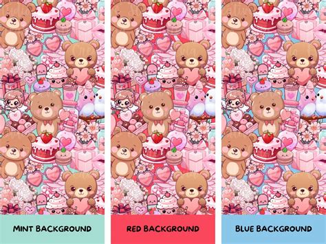 Kawaii Valentine Patterns 50 Seamless Valentine Patterns Cute Kawaii Patterns Sweet Love Digital