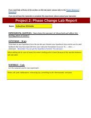 Phase Change Lab Report Investigating Boiling Point And Salt Course Hero