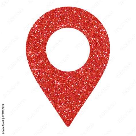 Red Glitter Location Pin Icon Map Pin Place Marker Location Icon Map Marker Pointer Icon