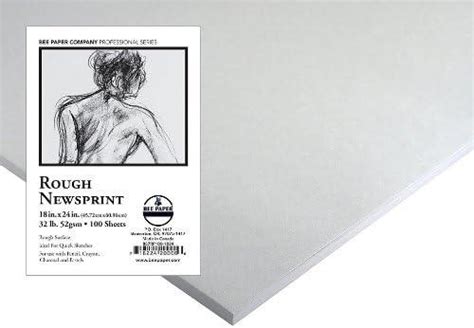 Bee Paper Rough Newsprint Pack 18 Inch By 24 Inch 100 Sheets Per Pack