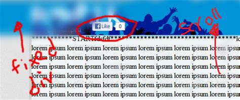 Javascript Facebook Like Button Not Going Back Side On The Fixed Div Stack Overflow