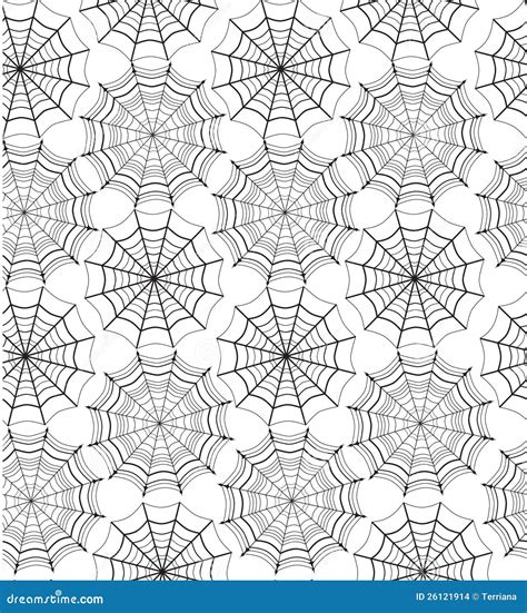 Seamless Pattern With Spiders Web Stock Vector Illustration Of Crawl Ornamental