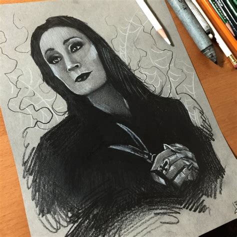 Morticia Addams Drawing