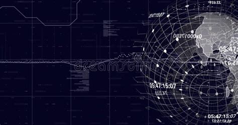 global network connections and data points image over world map stock